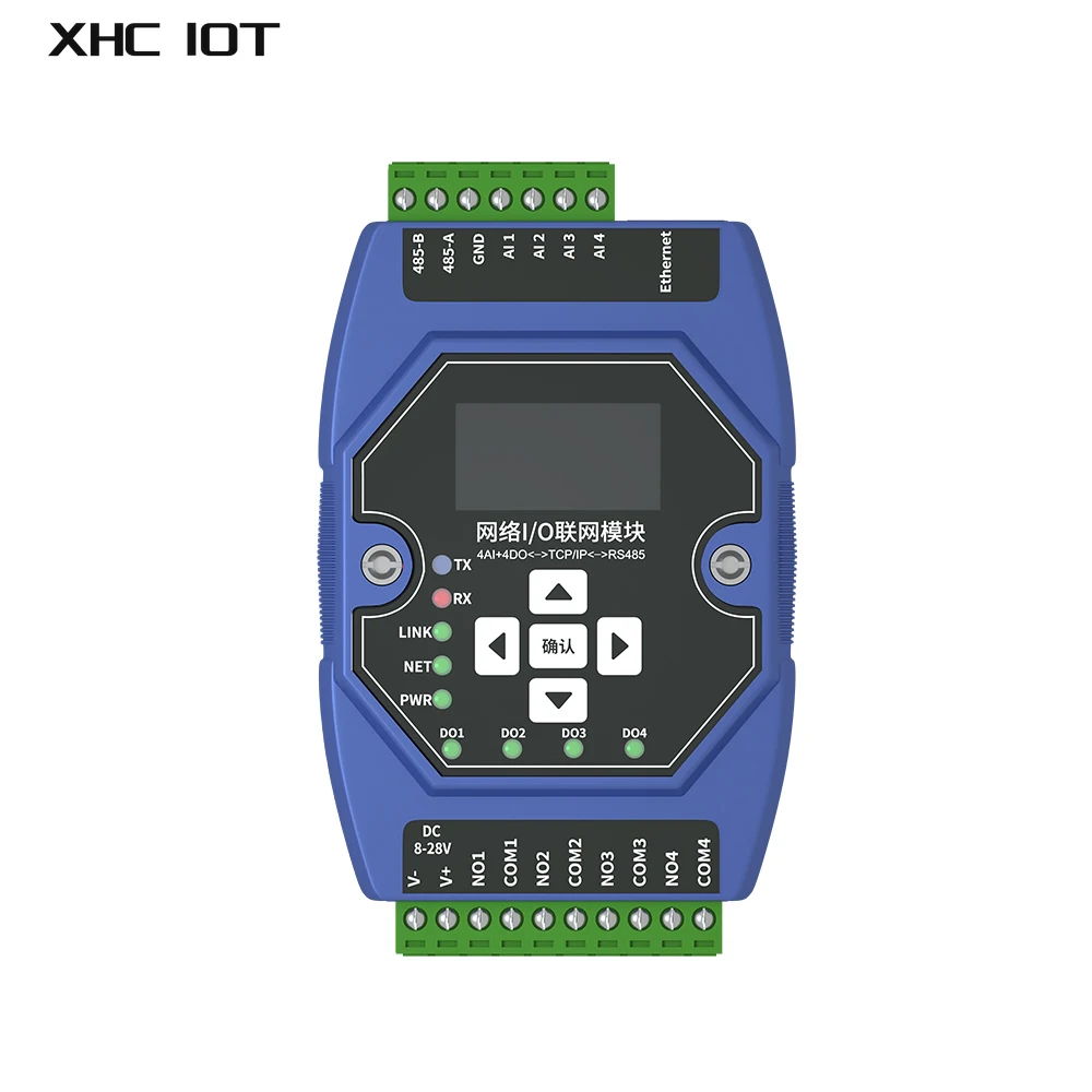 4AI-4DO-Ethernet-I-O-Networking-ModuleModbus-Gateway-TCP-RTU-RJ45-RS485 ...
