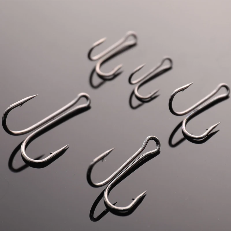 20pcs-Long-Shank-Double-Hook-Weedless-Fishing-Hook-Fly-Tying-Duple-Hook ...