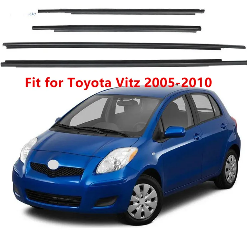 4pcs-Car-Weatherstrip-Window-Moulding-Trim-Seal-Belt-For-Toyota-Vitz ...