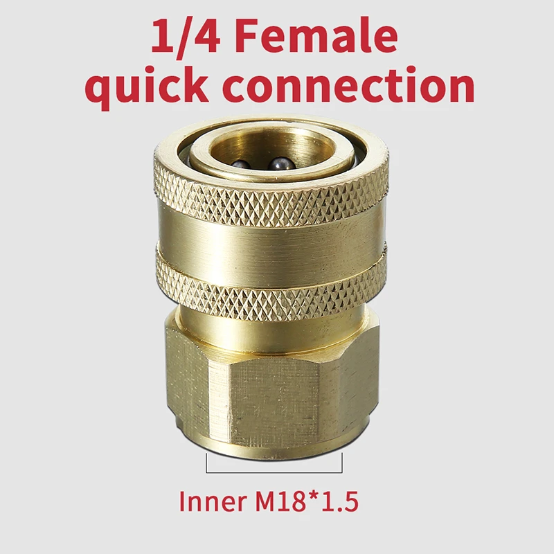 M18 Thread Adapter For Pressure Wash Connect Car Wash Gun Pipe With 1/4 ...