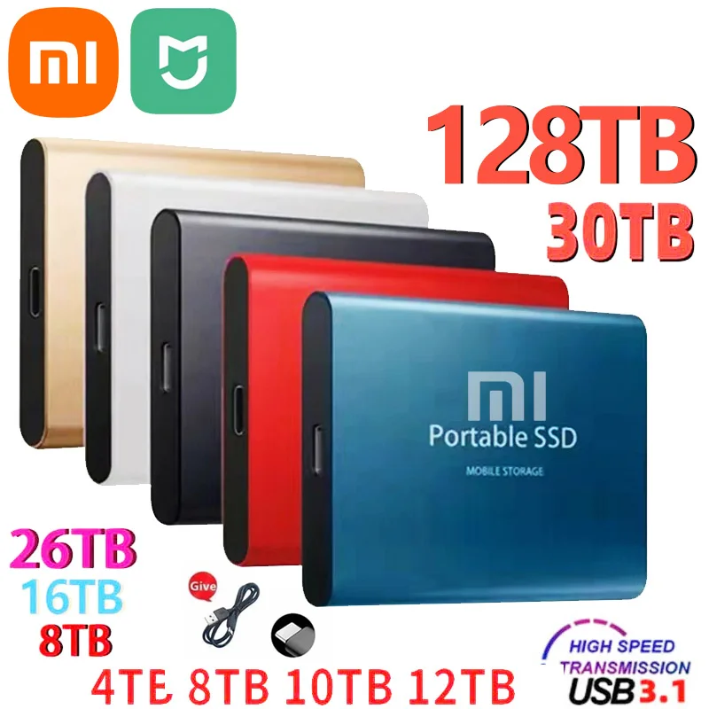 샤오미 Mijia SSD 하드 디스크, 노트북, 컴퓨터, PC용 휴대용 전자 제품, 1TB, 2TB, 500GB, 128TB