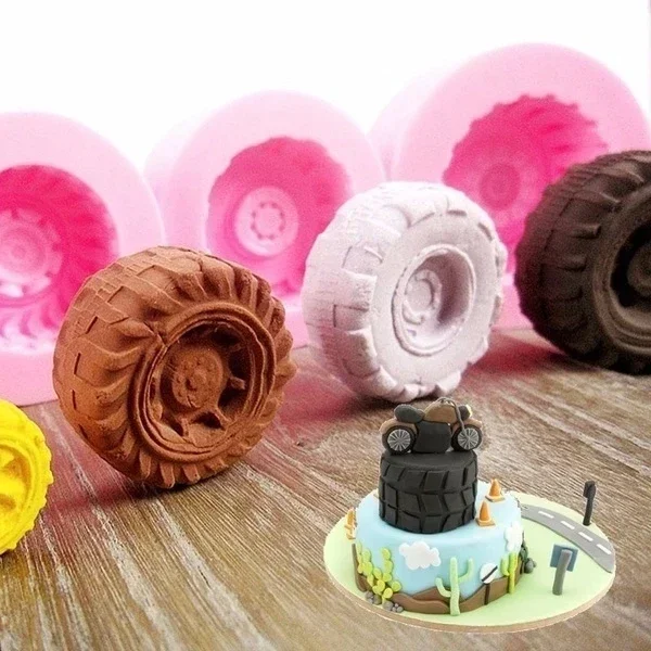 Creative-Fashion-Shape-Tires-Wheel-Chocolate-Cake-Molds-Food-Grade ...