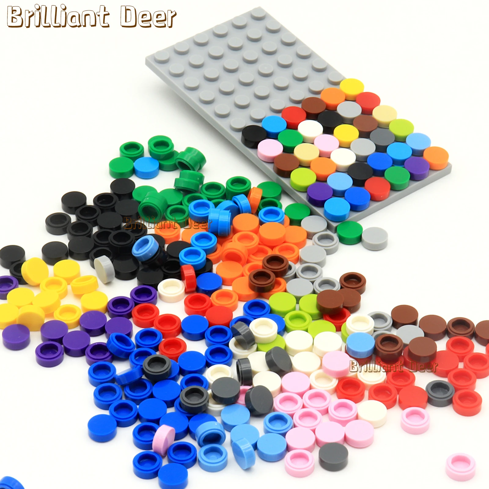 800PCS-FLAT-Tile-1x1-Dots-Round-Bricks-35381-98138-MOC-DIY-Building ...