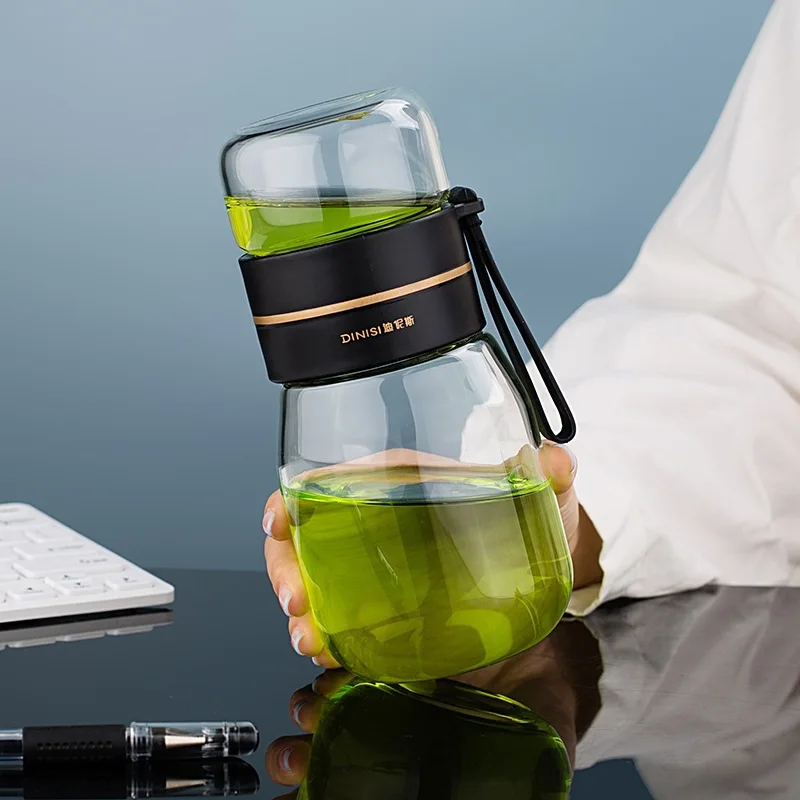 Men's Tea Cup with Tea Separation Office Portable Business Glass with ...
