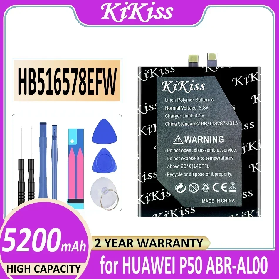 5200mAh-KiKiss-Powerful-Battery-HB516578EFW-for-HUAWEI-P50-ABR-AL00 ...