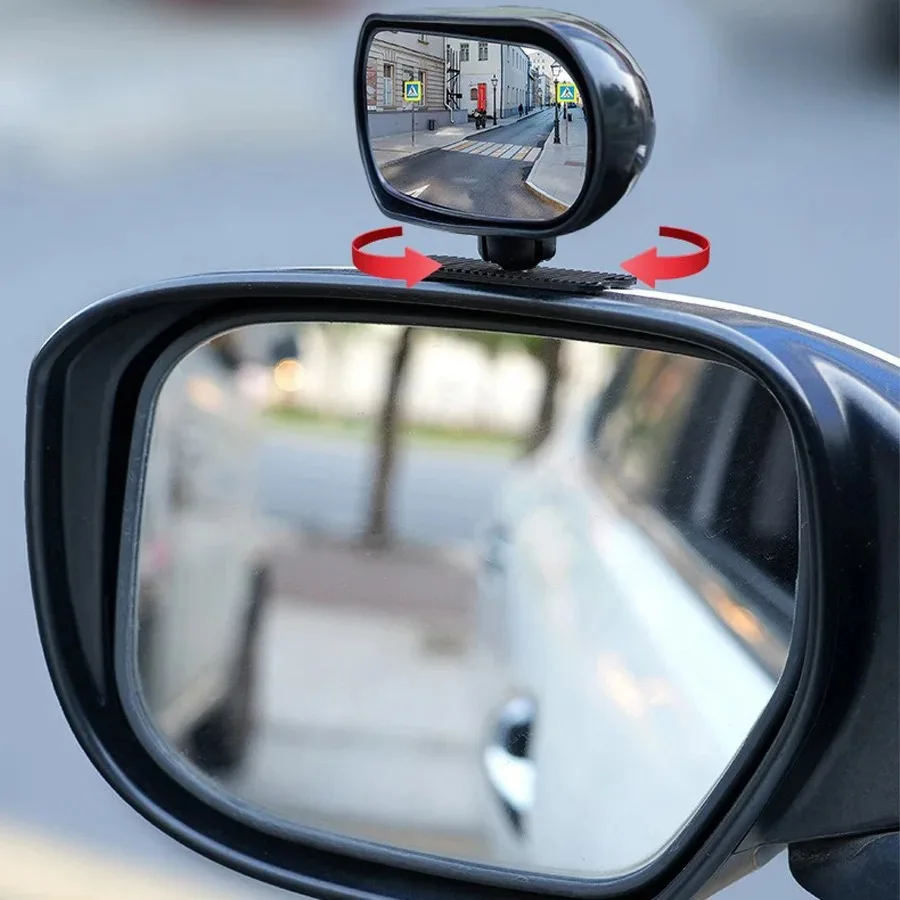 360 Degree Adjustable Wide Angle Side Rear Mirror Blind Spot Convex ...