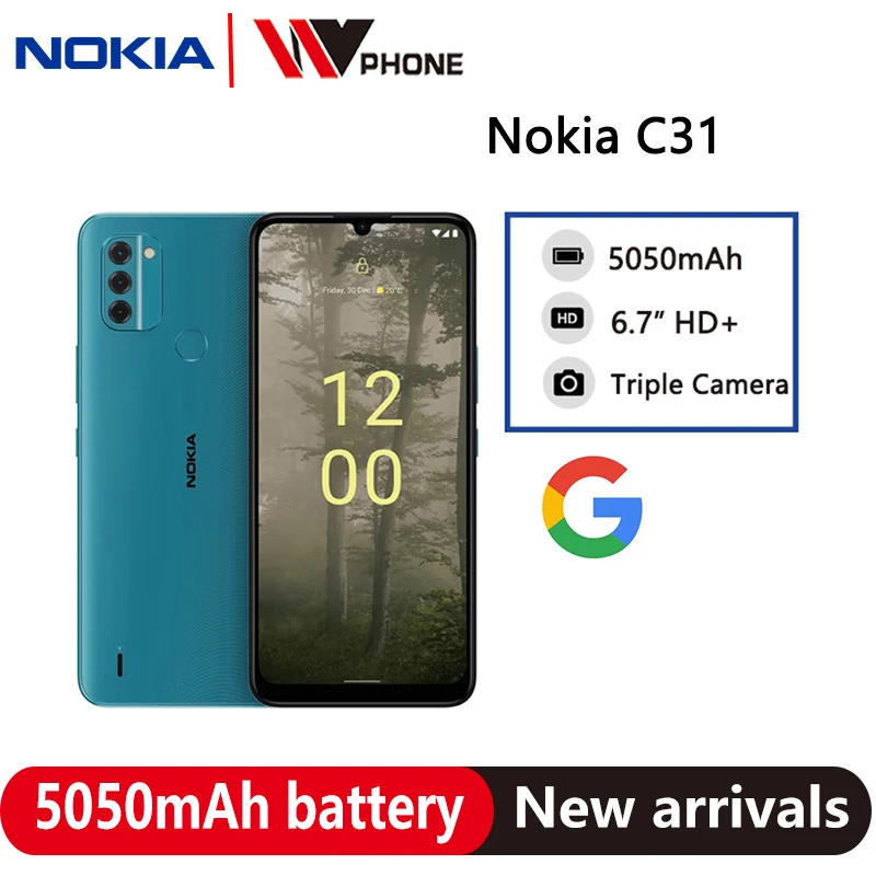 Nokia C31 4GB 128GB 4G Smartphone 6.74 inch HD+ Display 5050mAh Battery ...