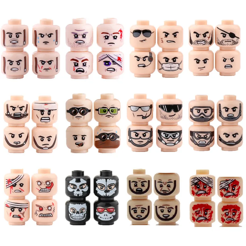 MOC-Figure-Heads-Building-Blocks-Military-WW2-Soldiers-Injured ...