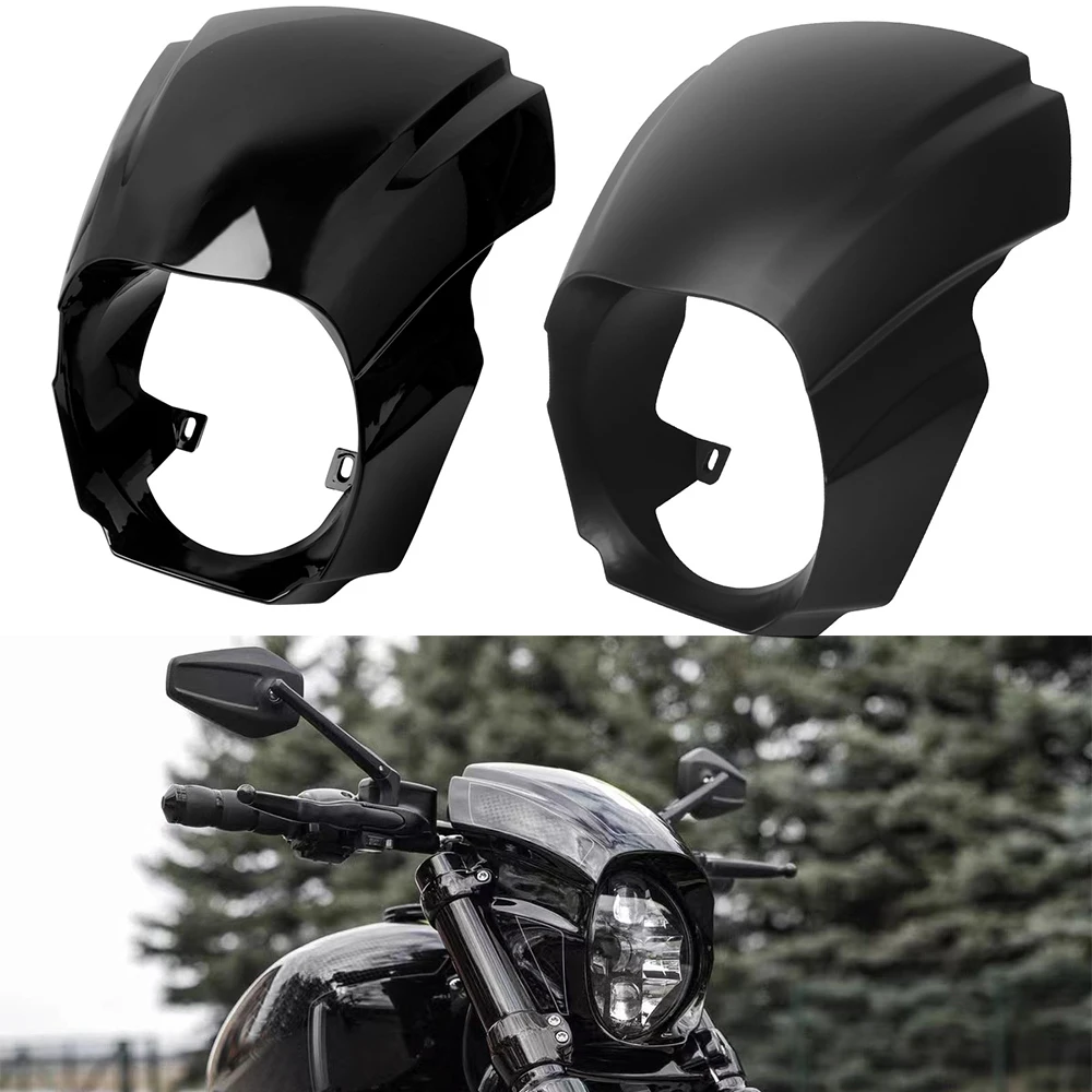 Motorcycle-Gloss-Matte-Black-ABS-Front-Headlight-Fairing-Cover-Mask-For ...