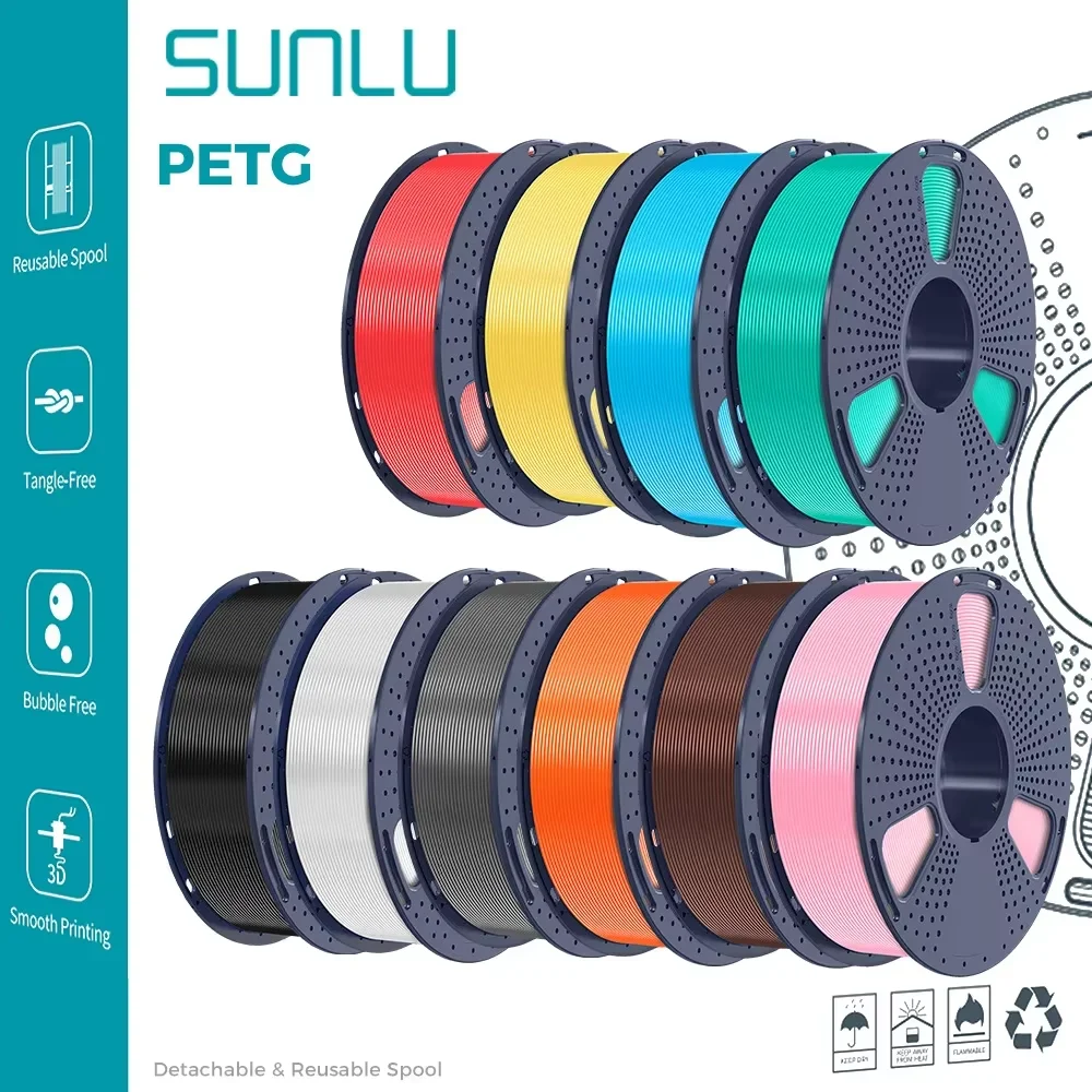 SUNLU PETG filament mix kleur Voor 3D Printer Bambu Lab/Creality ...