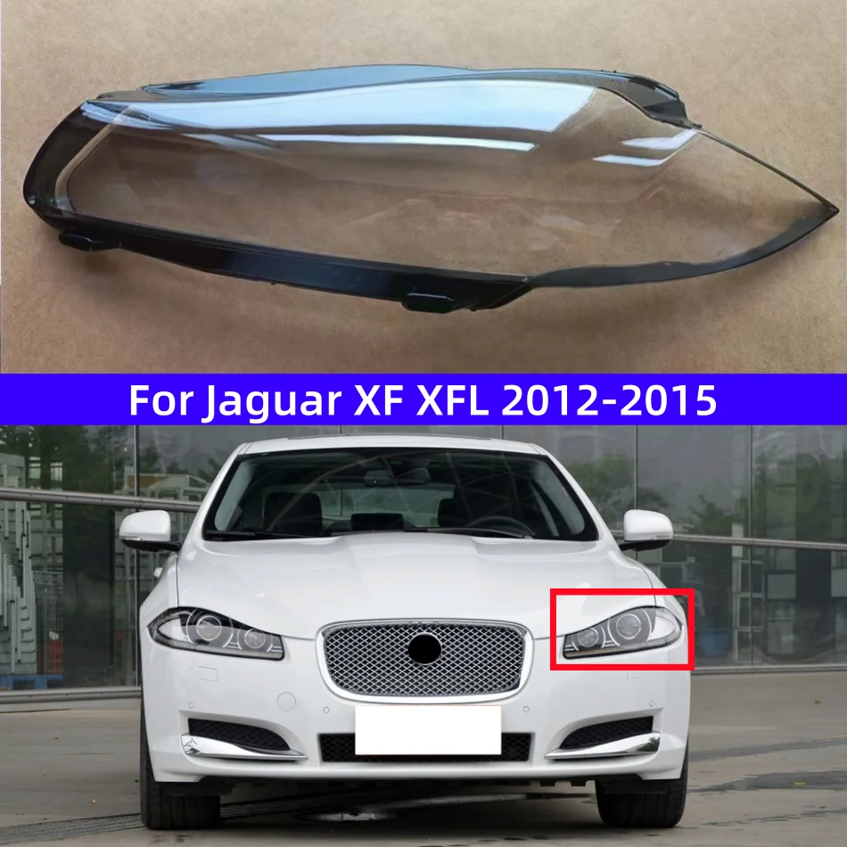 For-Jaguar-XF-XFL-2012-2013-2014-2015-Car-Front-Headlight-Cover-Lens ...