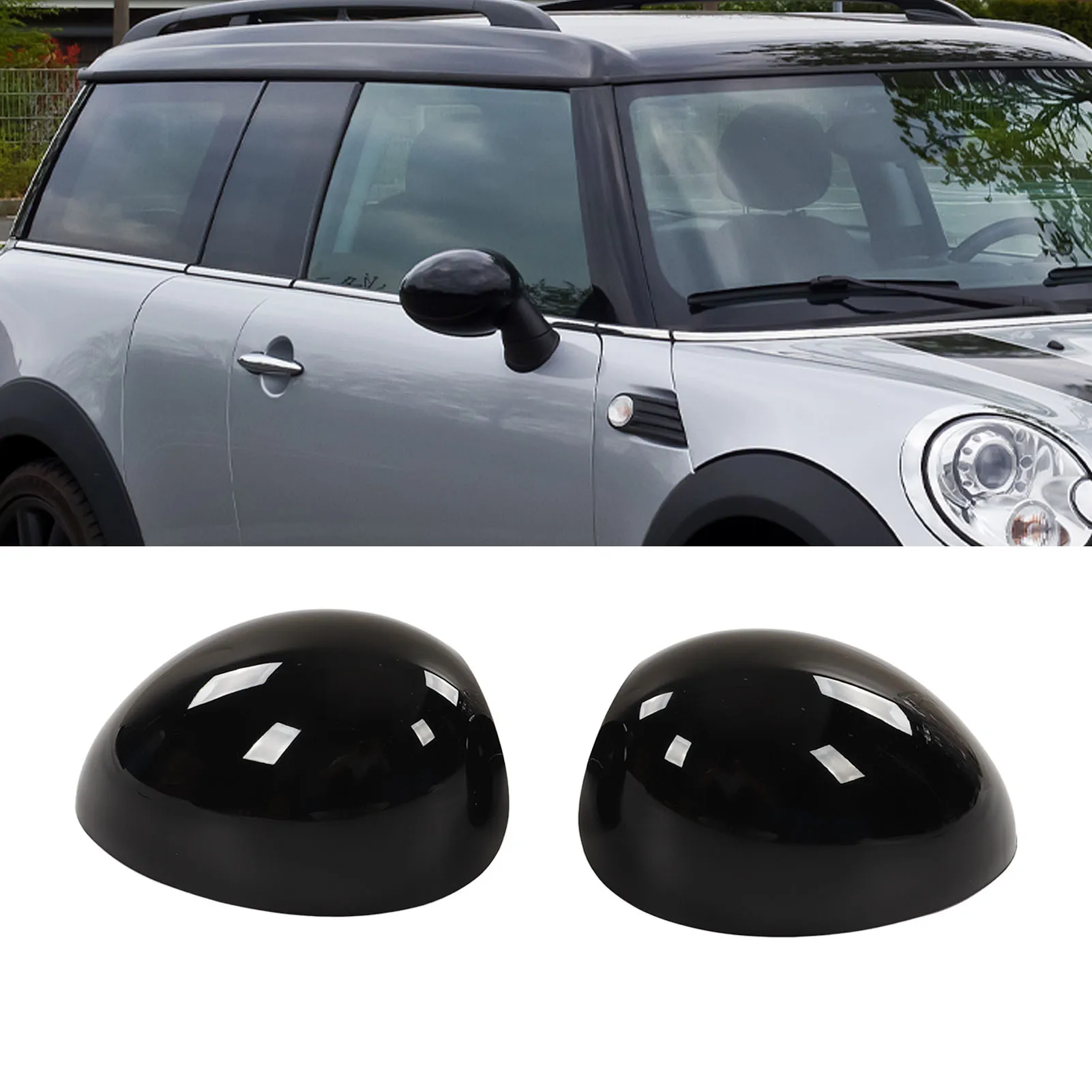 2pcs-Car-Rear-View-Mirror-Cover-Trims-Left-Right-Glossy-Black-Fit-For ...