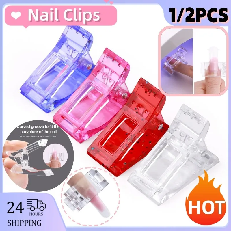 PVC-Nail-Clip-Transparent-Gel-Quick-Building-Nail-Tips-Clips-Fingernail ...