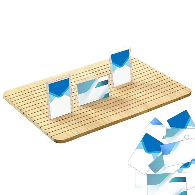 Name-Badge-Organizer-Wooden-Id-Badge-Tray-60-Card-Capacity-Durable-Name ...