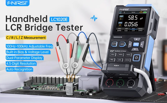 Diamond Tester FNIRSI LCR-ST1 Mini Smart Tweezer LCR SMD ESR Tester Ohm ...