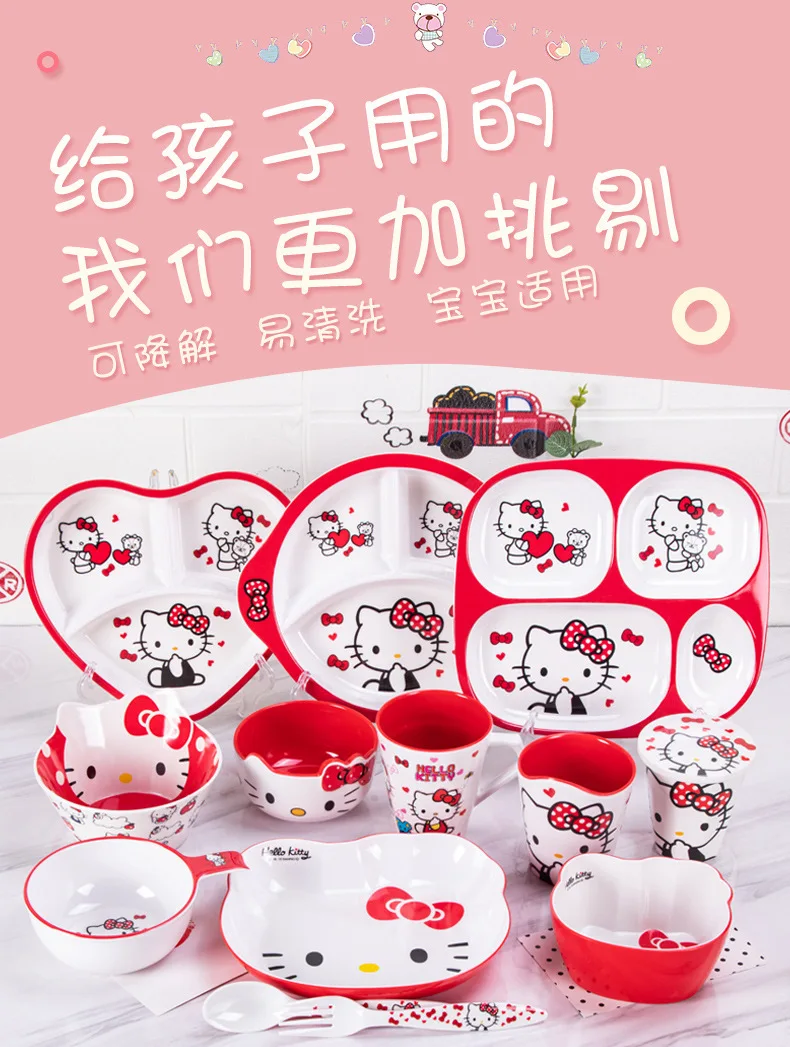 Sanrio Kitty обеденная тарелка | AliExpress