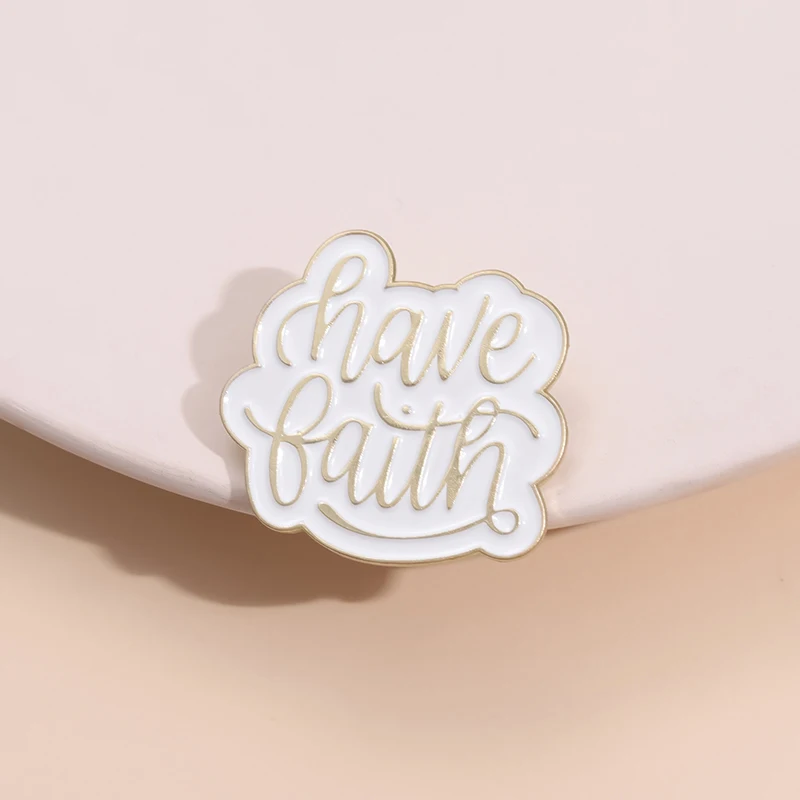 Have Faith Enamel Pins Jesus Religious Beliefs Brooches Lapel Backpack ...