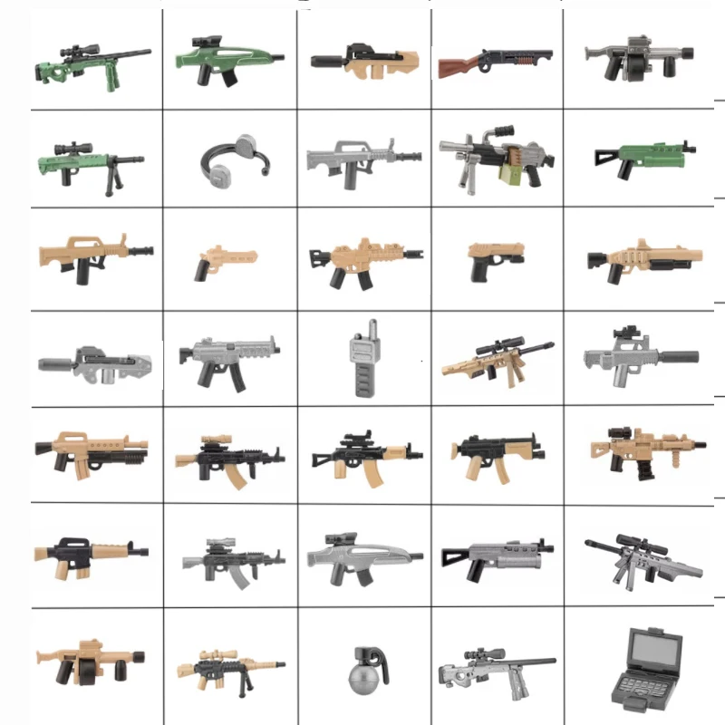 WW2-Military-German-US-British-Soldiers-Weapons-98k-Guns-Building-Block ...