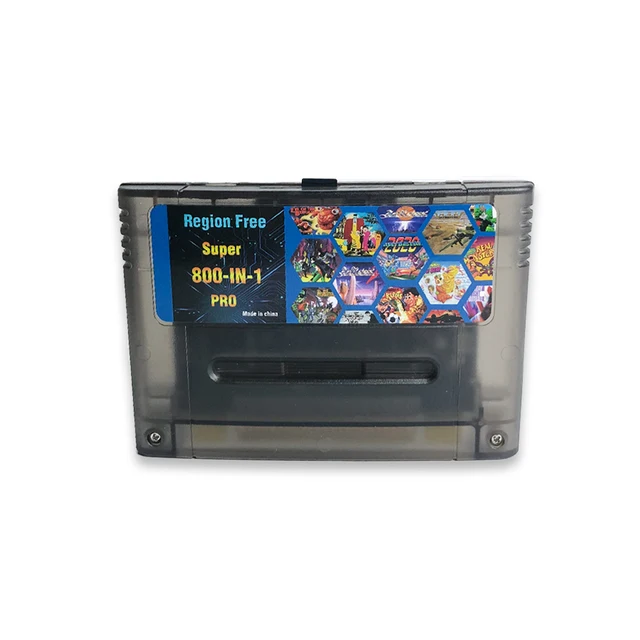 Super Multi 800 in 1 GameCard Cartridge for SNES 16 Bit USA EUR Japan ...