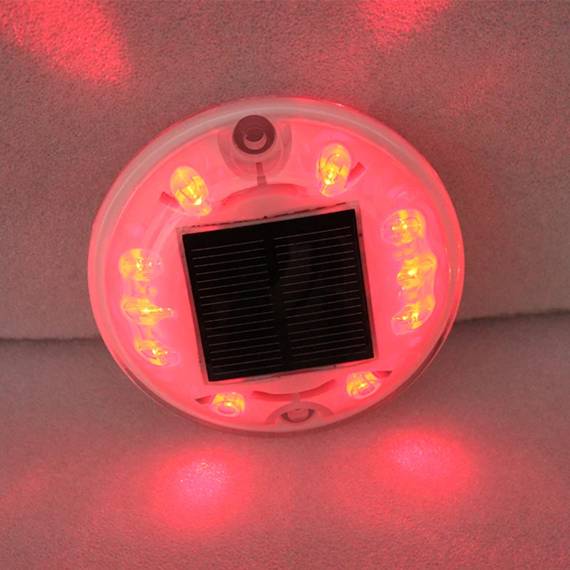 White Plastic Shell Solar Road Stud LED Flashing Landscape Light ...