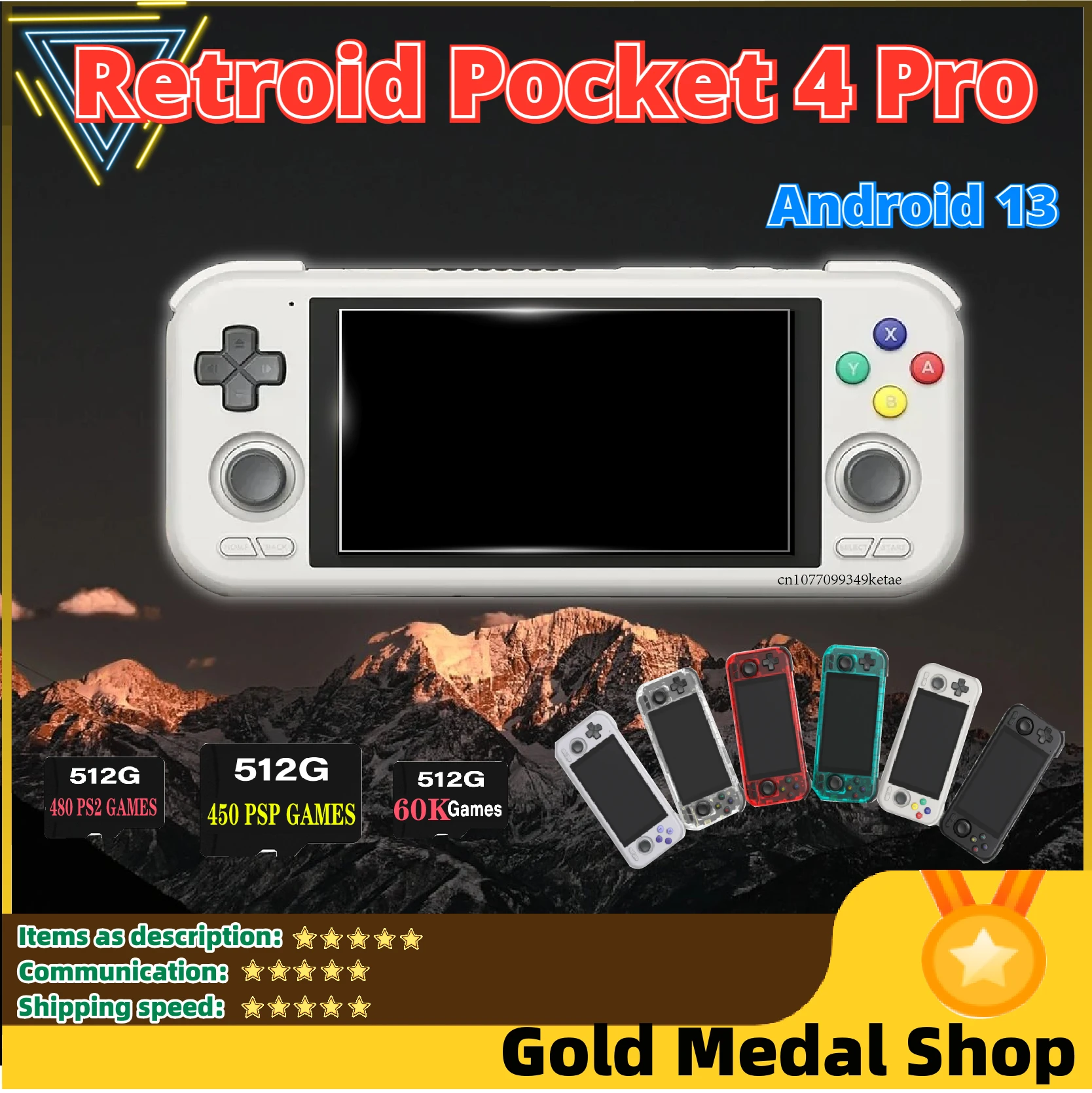 Retroid-Pocket-4-Pro-Handheld-Game-Console-Hall-3D-Stick-4-7-Touch ...