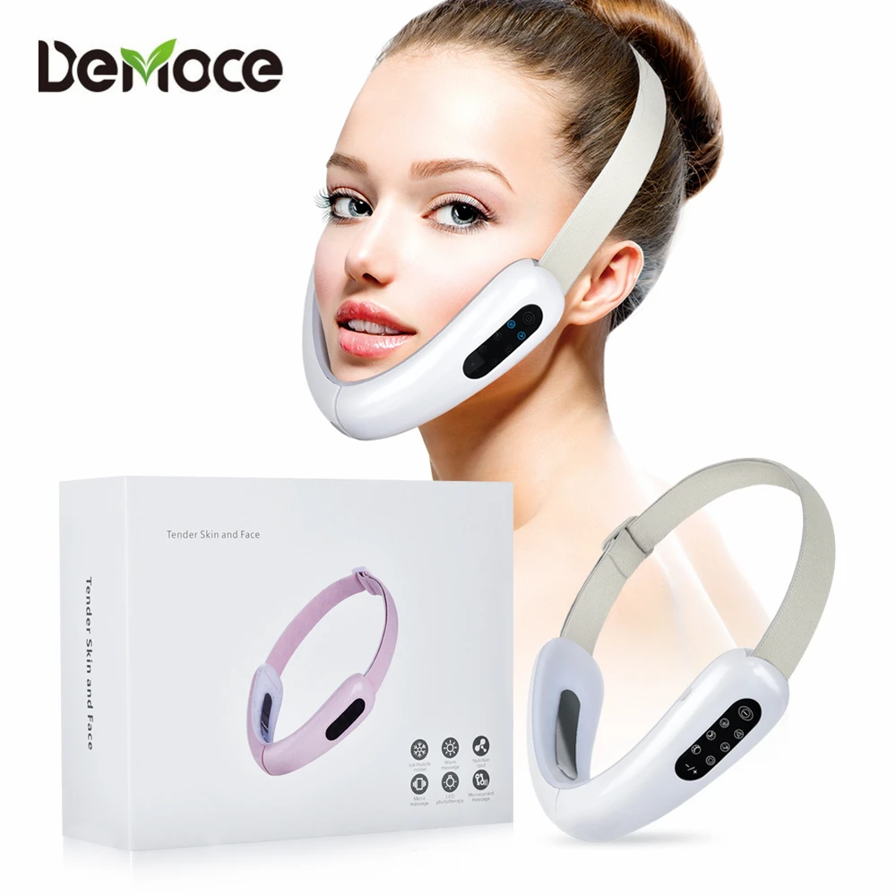 V-shape Slimming Face Massager Face V-line Up Lift Belt Machine Led ...