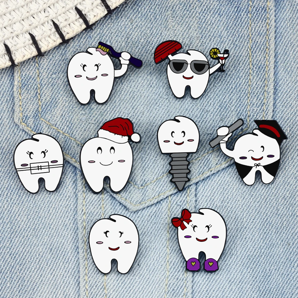 8Style-Kids-Teeth-Expression-Brooch-Enamel-Cartoon-Dental-Implants ...