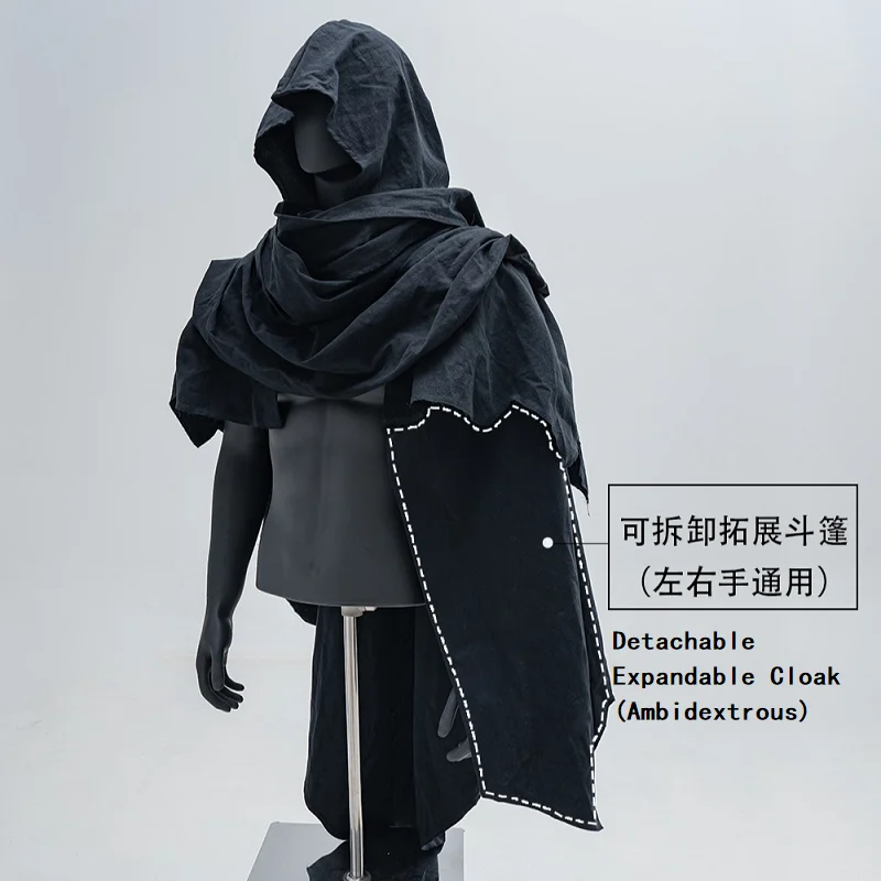 TRN BAC Industrial Retro Cotton and Hemp Cape Cloak - AliExpress 18
