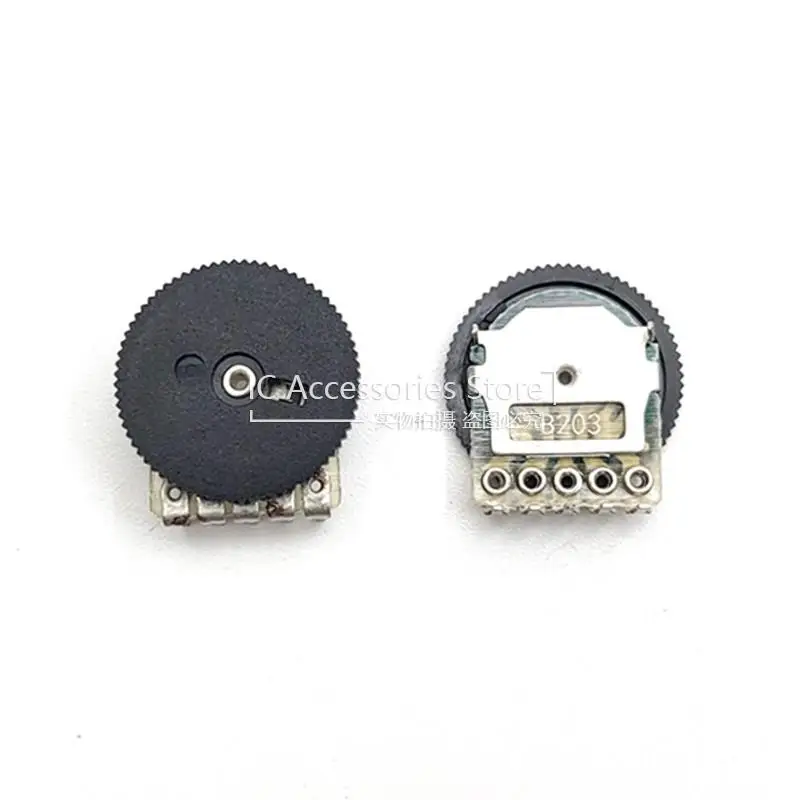 20PCS-Dual-5Pin-Radio-Gear-Dial-Potentiometer-14-1-B203-20K-14X1-Volume ...