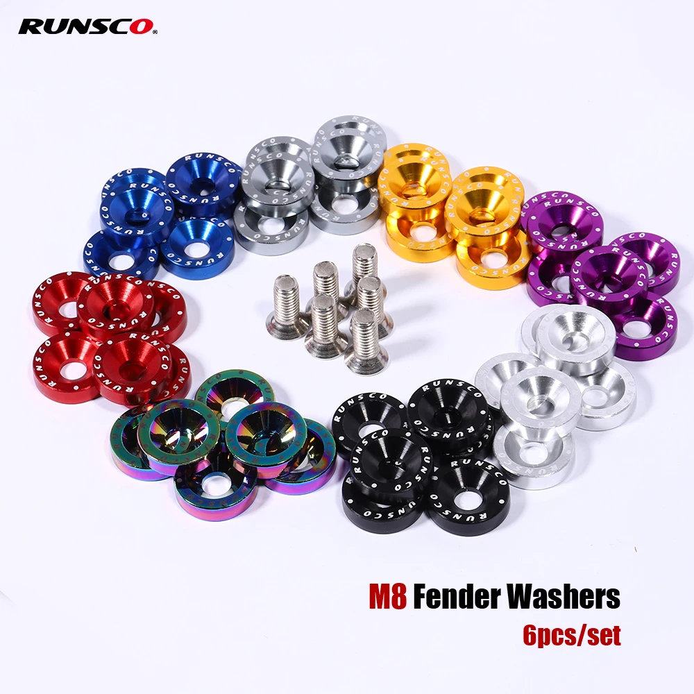 Aluminum-M8-Fender-Washers-and-Bolt-Engine-Washer-Bolts-for-Honda ...
