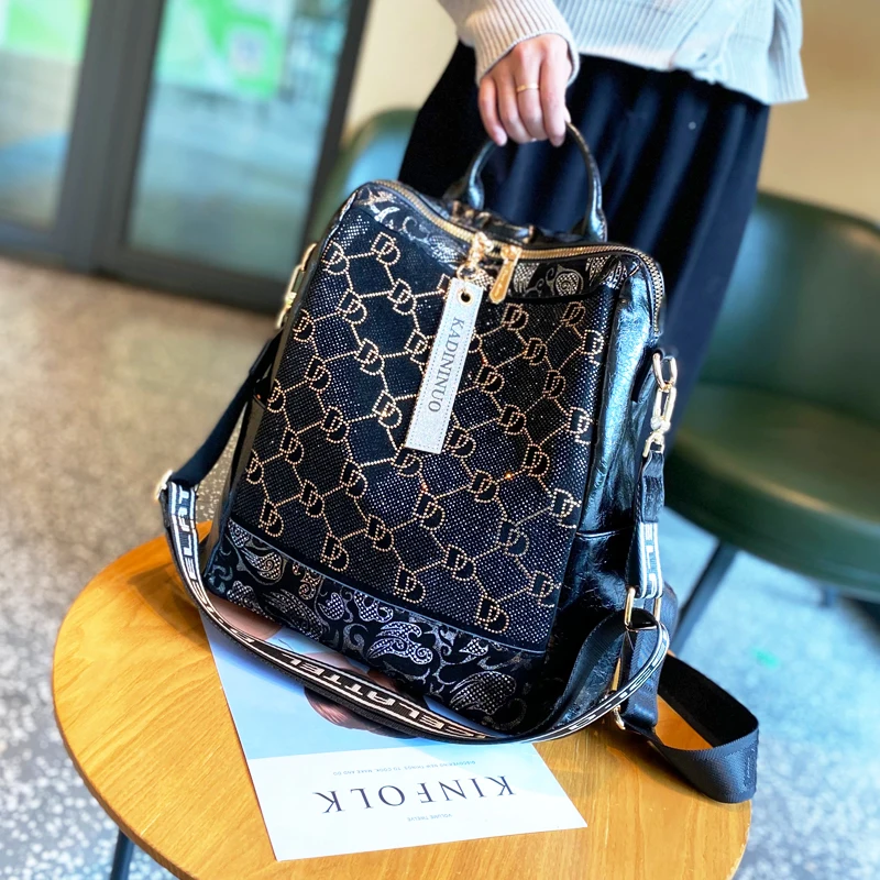 Sparkle Rhinestone Letter Backpacks for Women Woman Luxury Famous ...