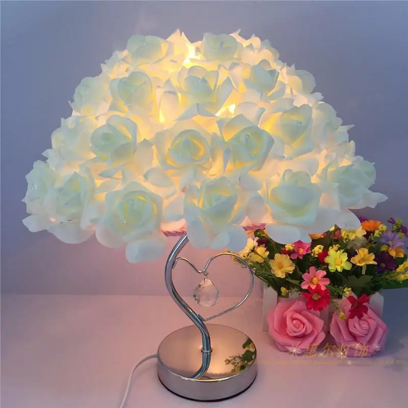 Crystal-Rose-Desk-Lamp-Creative-Wedding-Room-Decoration-Bedroom-Bedside ...