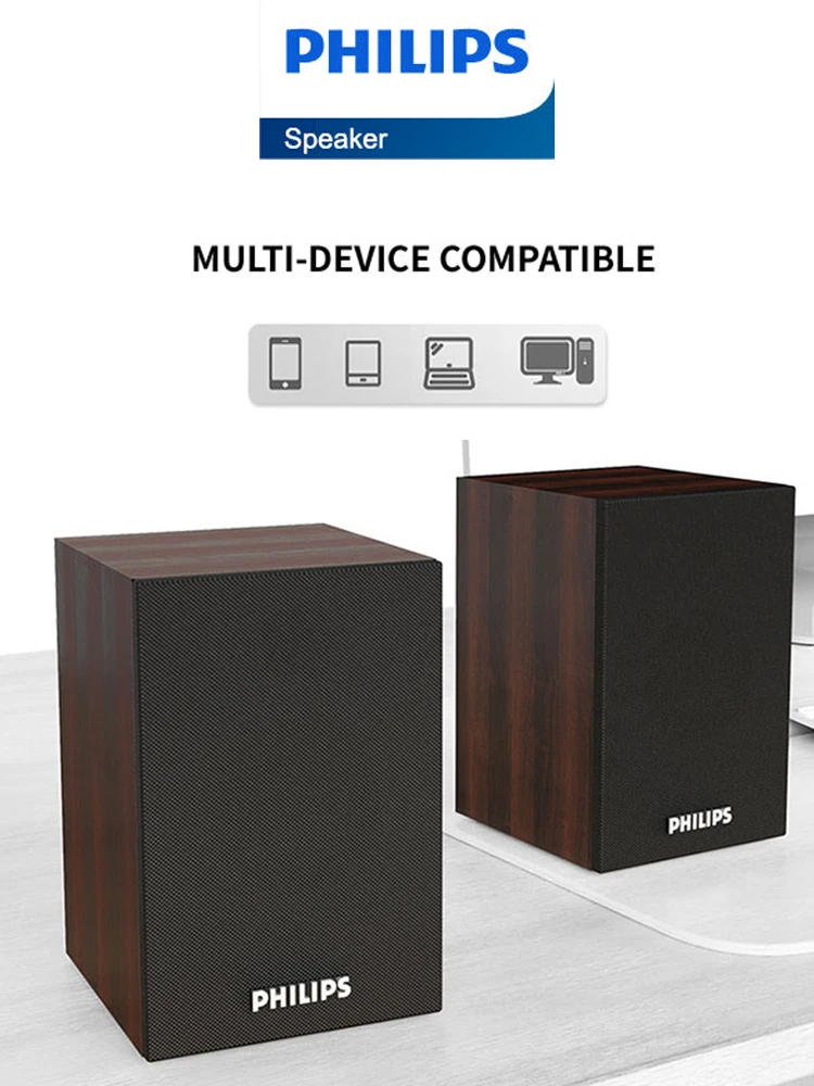 Philips-SPA20-Desk-Mini-Soundbar-Speaker-Bluetooth-Audio-3D-Soundscape ...