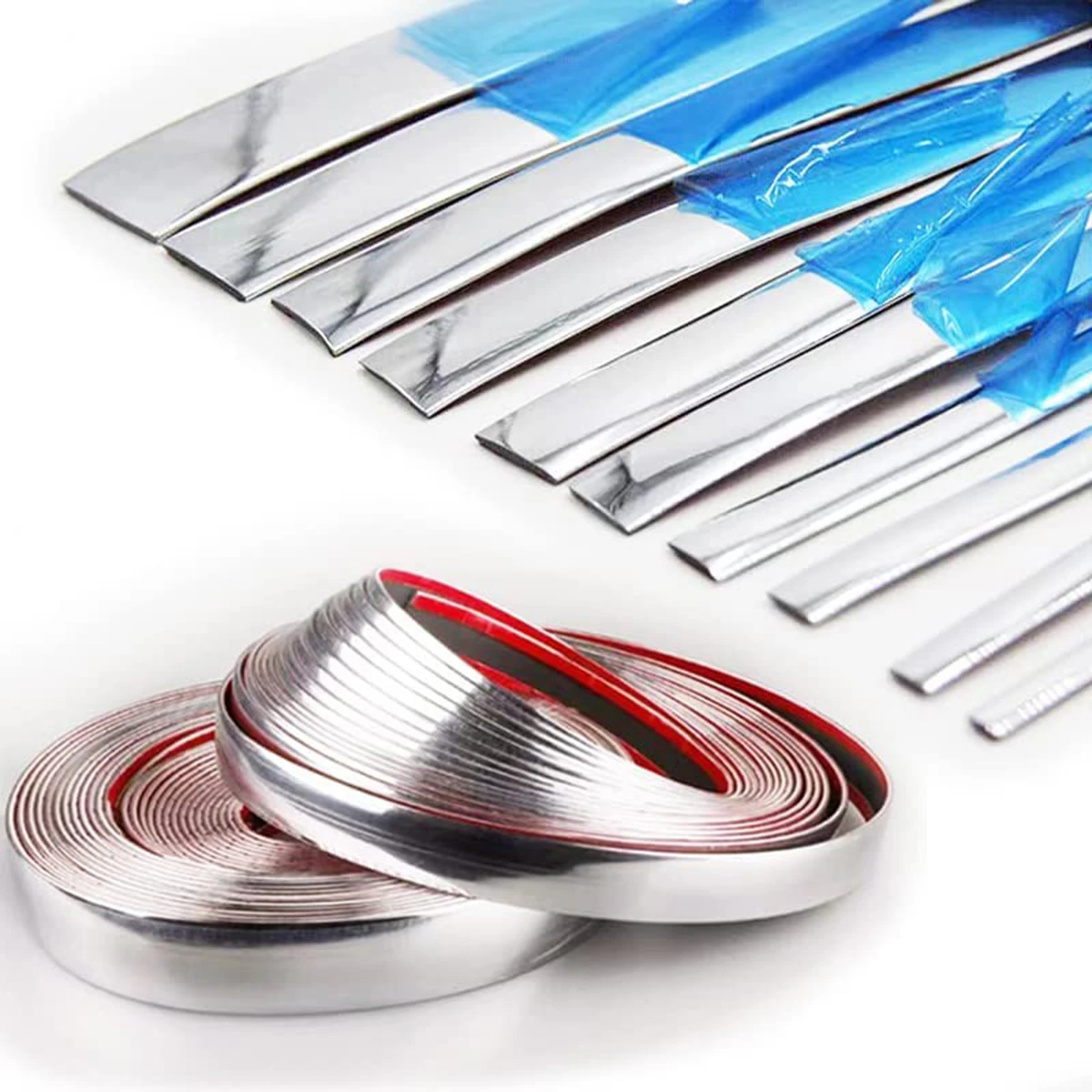 3m Car Chrome Trim Strip Silver Soft Pvc Door Window Bumper Scratch ...