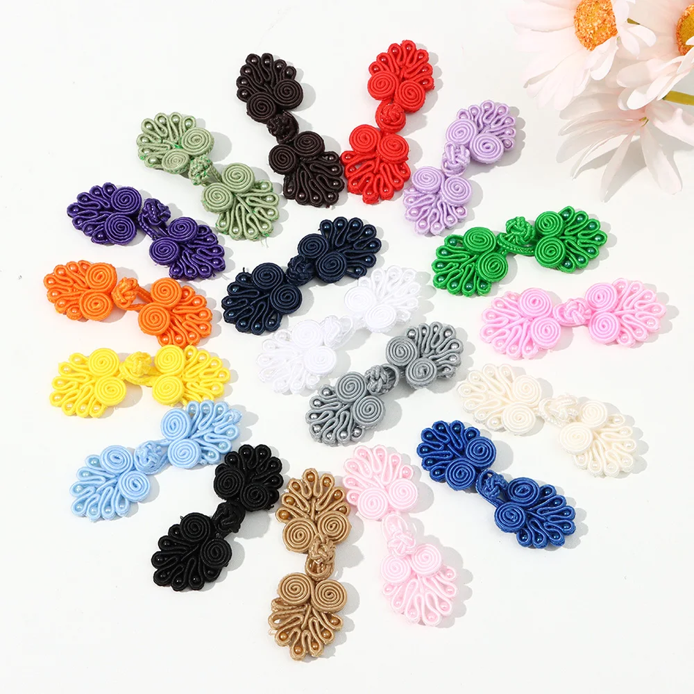 5Pcs Nylon Buttons Chinese Knot Button Chinese Handmade Cheongsam ...