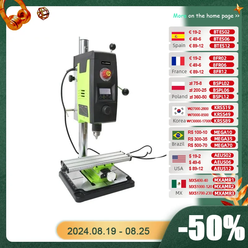 ALLSOME-6-Speed-800W-Benchtop-Drilling-Machine-Drill-Press-Electric ...