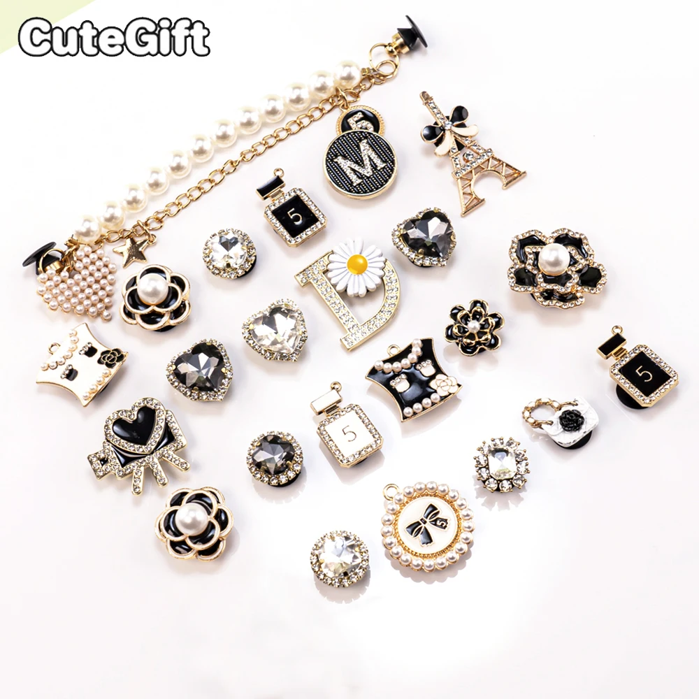 1-5pcs-Luxury-Metal-Pearls-Shoe-Charms-for-Women-Girls-Clog-Buckles ...