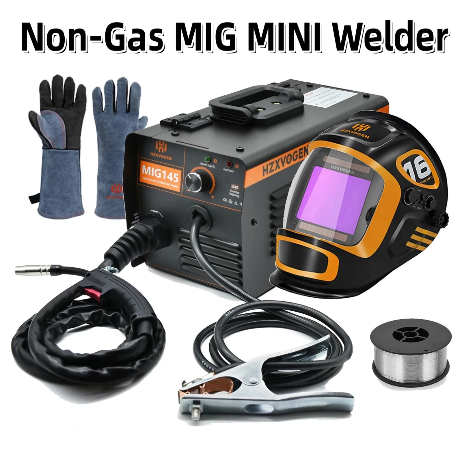 HZXVOGEN-MIG145-Non-Gas-Semi-automatic-Welding-Machine-110V-220V ...