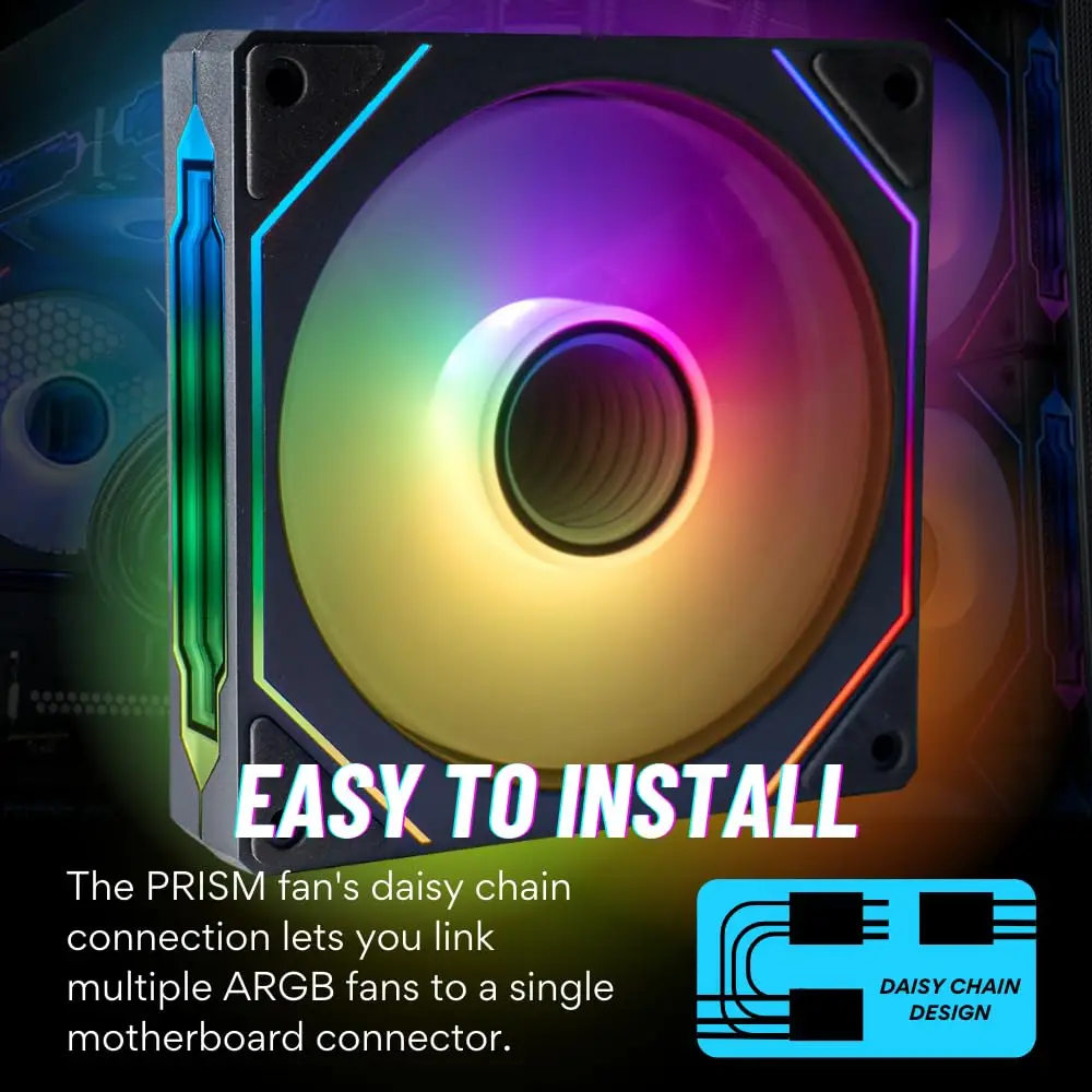PRISM-4-PRO-ARGB-CPU-Fan-4PIN-PWM-Silent-Chassis-Fan-120mm-Infinite ...