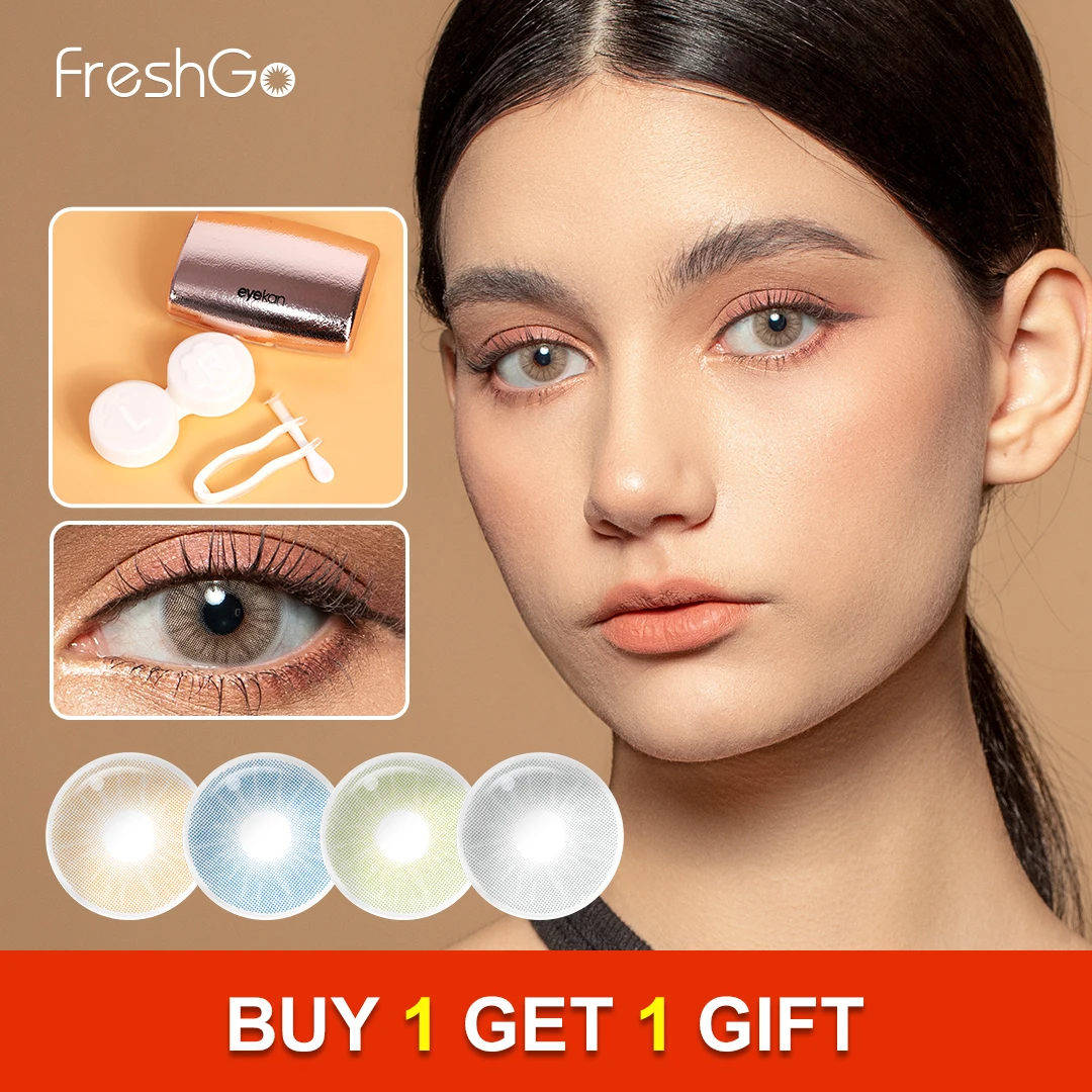 Freshgo 1 Pair Korean Lenses Color Contact Lenses For Eyes Natural Look ...