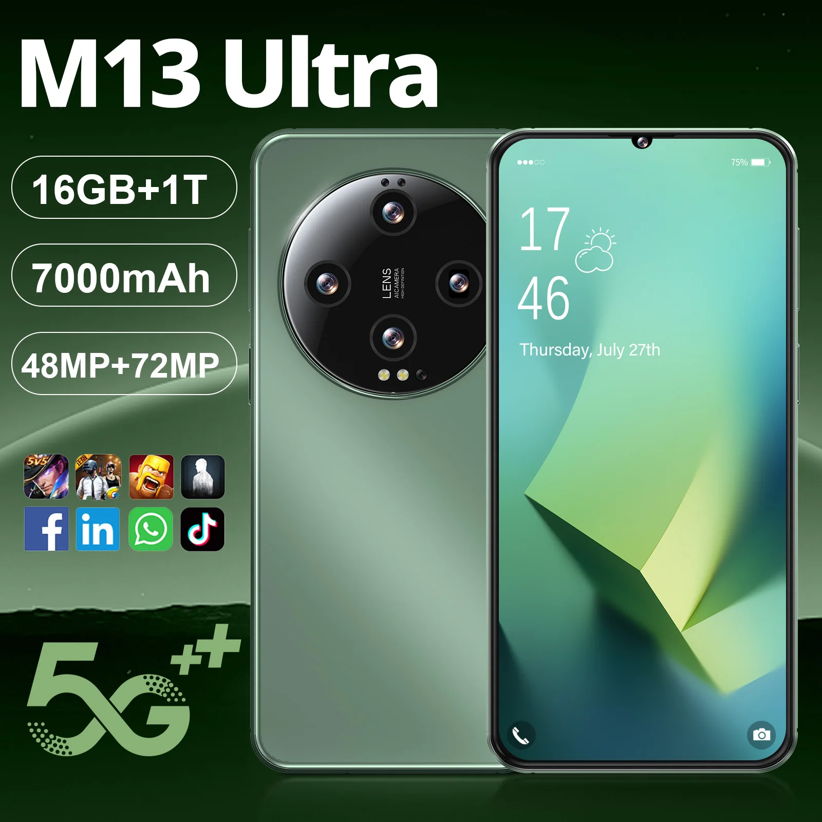 New-SmartPhone-Mi-13-Ultra-5G-6-8-HD-Snapdragon-8-gen2-Android-Mobile ...