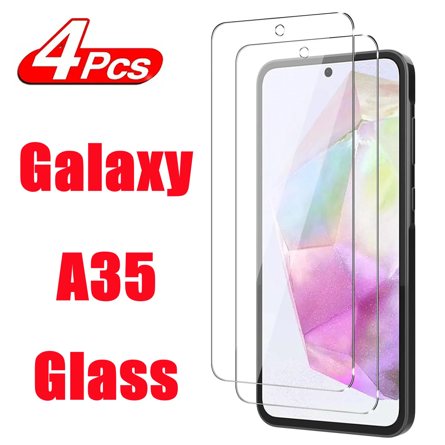 1-4Pcs-Protective-Tempered-Glass-For-Samsung-Galaxy-A35-5G-Screen ...