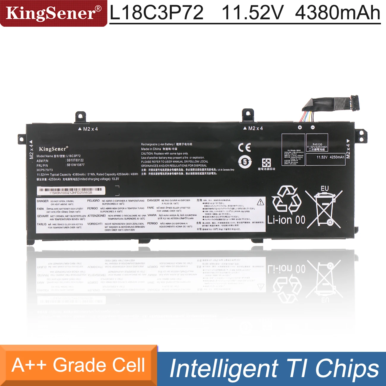 KingSener New L18C3P72 Battery For Lenovo ThinkPad T490 T495 P43S P14s ...