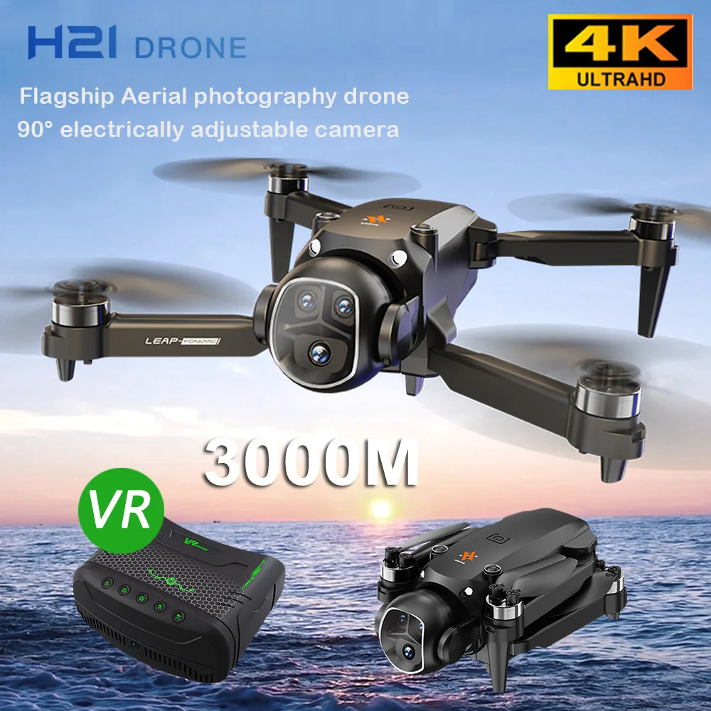 H21 Drone with VR Glasses 4K High-Definition Camera Brushless Motor RC ...
