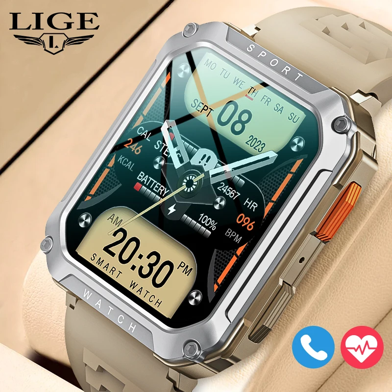 LIGE-Rugged-Military-Men-Smart-Watch-For-Android-IOS-Ftiness-Watches ...
