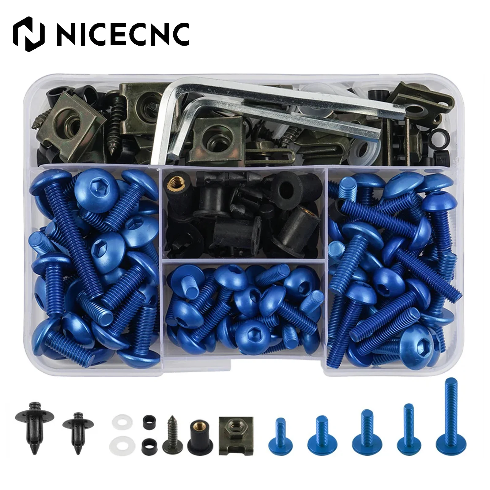 190PCS Fairing Bolt Nut Screw Kit Fairing Bolt Screws For Yamaha TDM ...