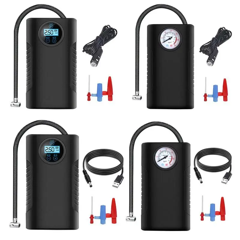 Portable Car Air Pump Auto Inflatable Electric Digital Wheel Pump With ...