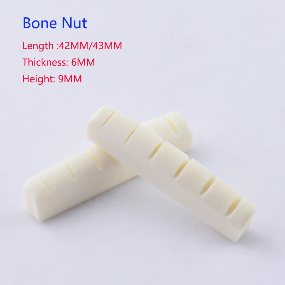 1 Piece Real Slotted Bone Nut For Folk Acoustic Guitar / Electric ...