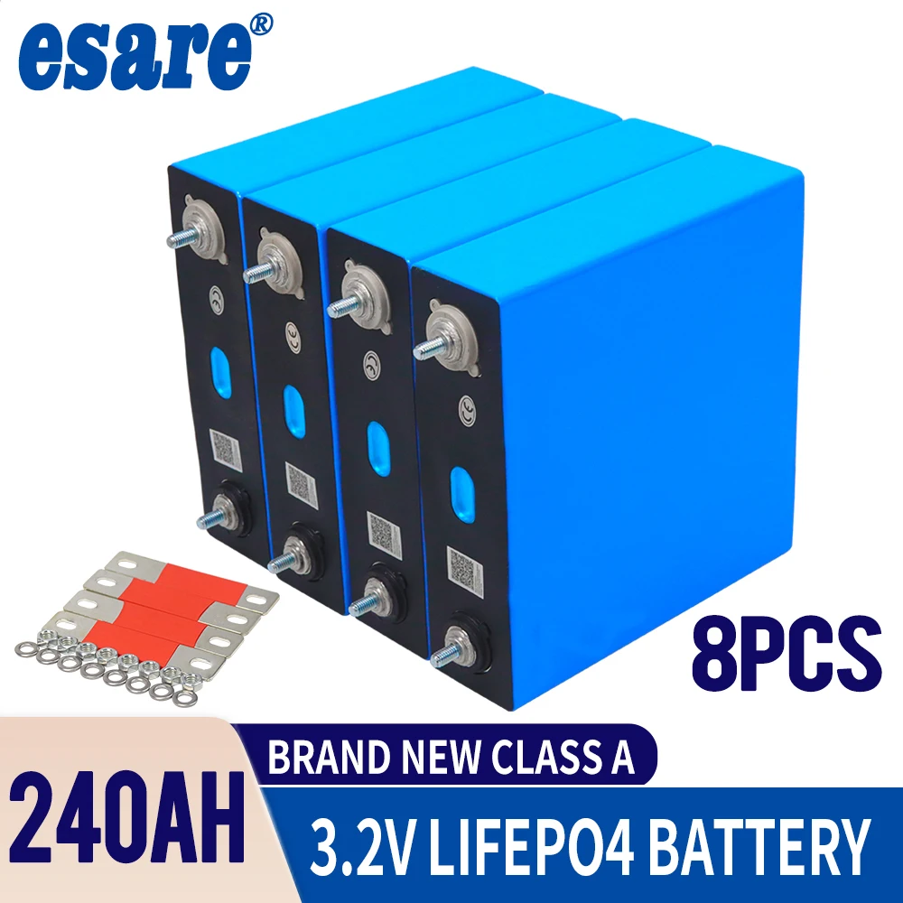 8pcs 3.2V 240Ah Lifepo4 Lithium Iron Phosphate Battery Pack Grade Uma ...