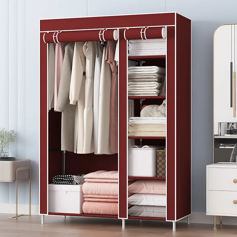 Portable-Wardrobe-Clothes-Storage-Organizer-Closet-with-Hanging-Rack ...